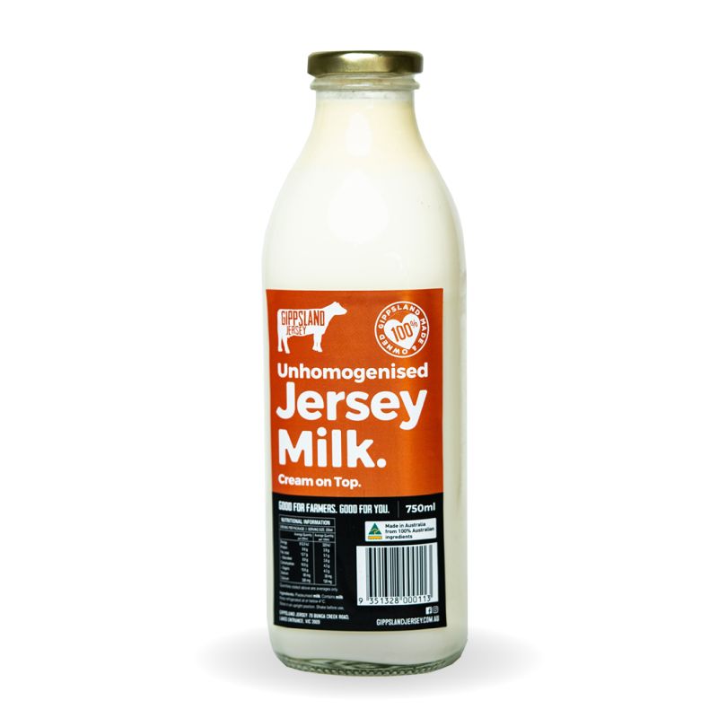 Gippsland Dairy Jersey Milk 750ml Glass – Feather and Bone Butchery